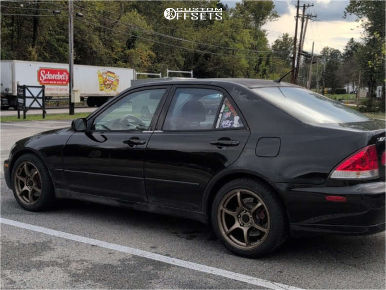 2001 Lexus IS300 with 17x8 35 AVID1 Av26 and 225/45R17 Lexani Lxuhp-207 ...