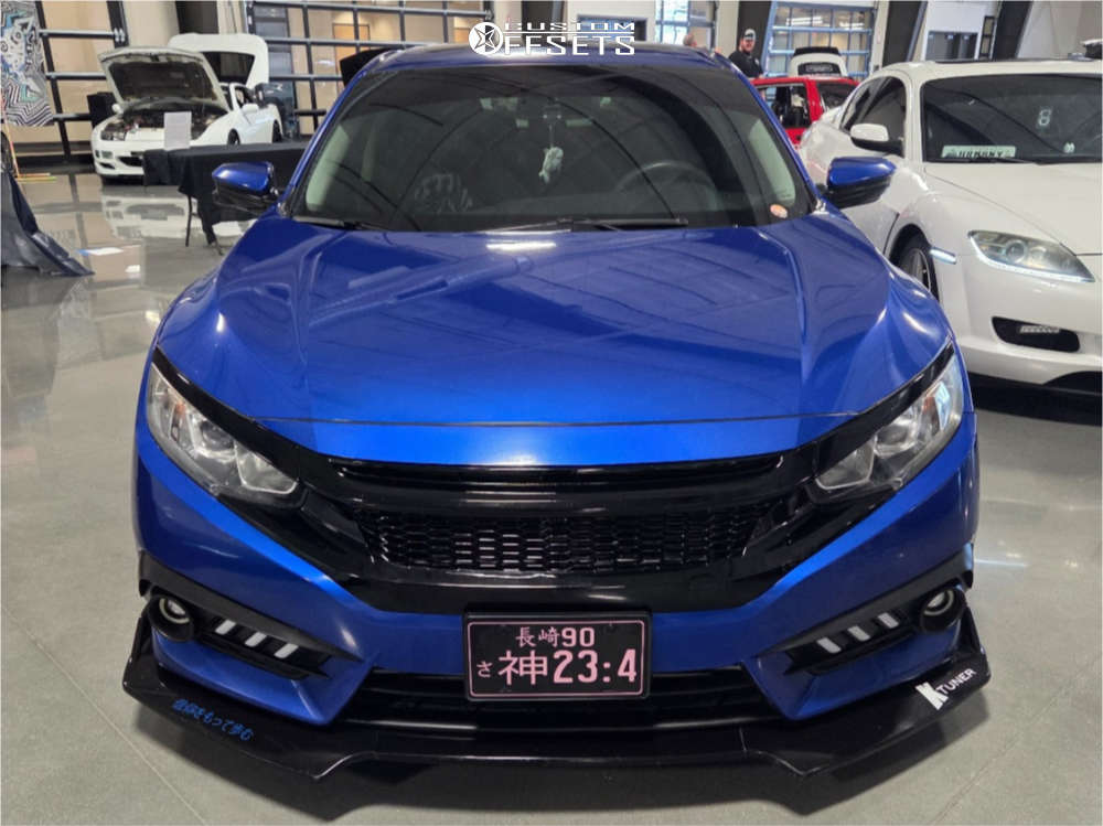 2017 Honda Civic with 18x8.5 35 AVID1 AV42 and 235/40R18 Continental ...