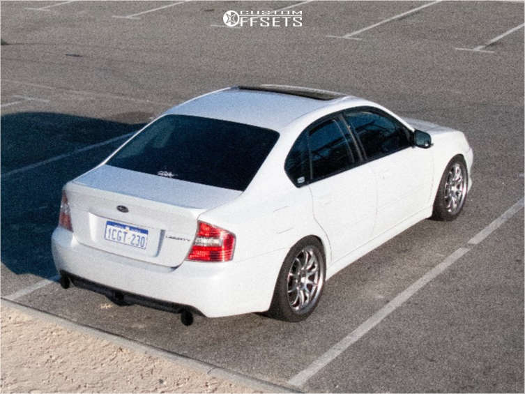 2005 Subaru Legacy with 18x8.5 35 AVID1 Av40 and 235/40R18 Continental ...