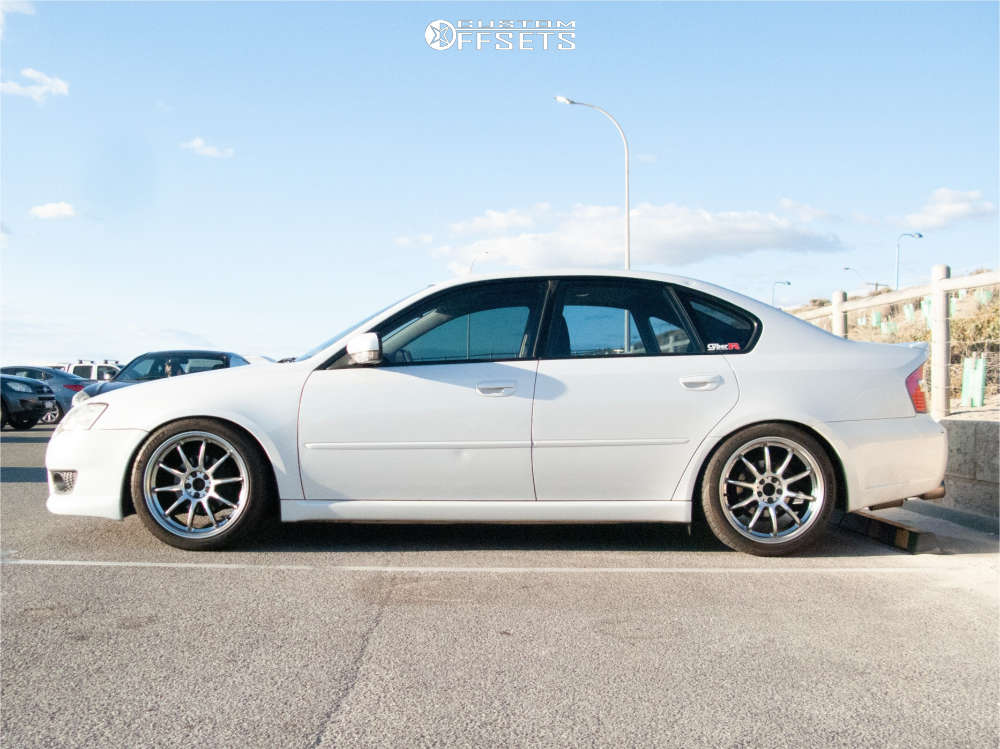 2005 Subaru Legacy with 18x8.5 35 AVID1 Av40 and 235/40R18 Continental ...