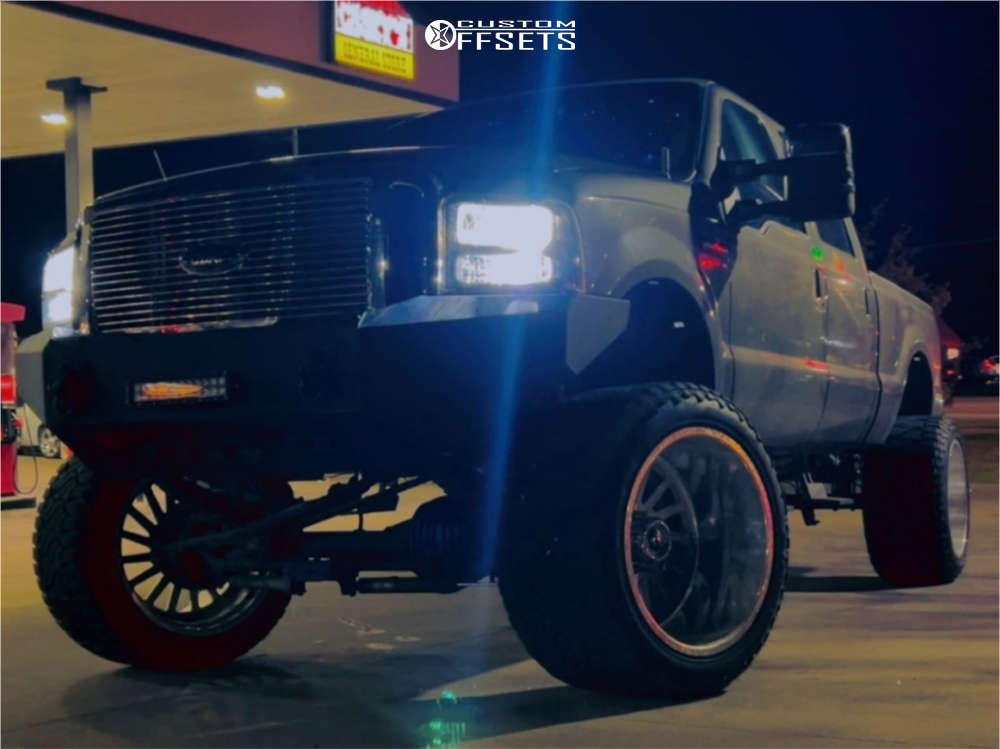 2003 Ford F-250 Super Duty with 24x16 -101 Fuel Forged Ff16 and 37/15.5R24 Venom Power Terra ...