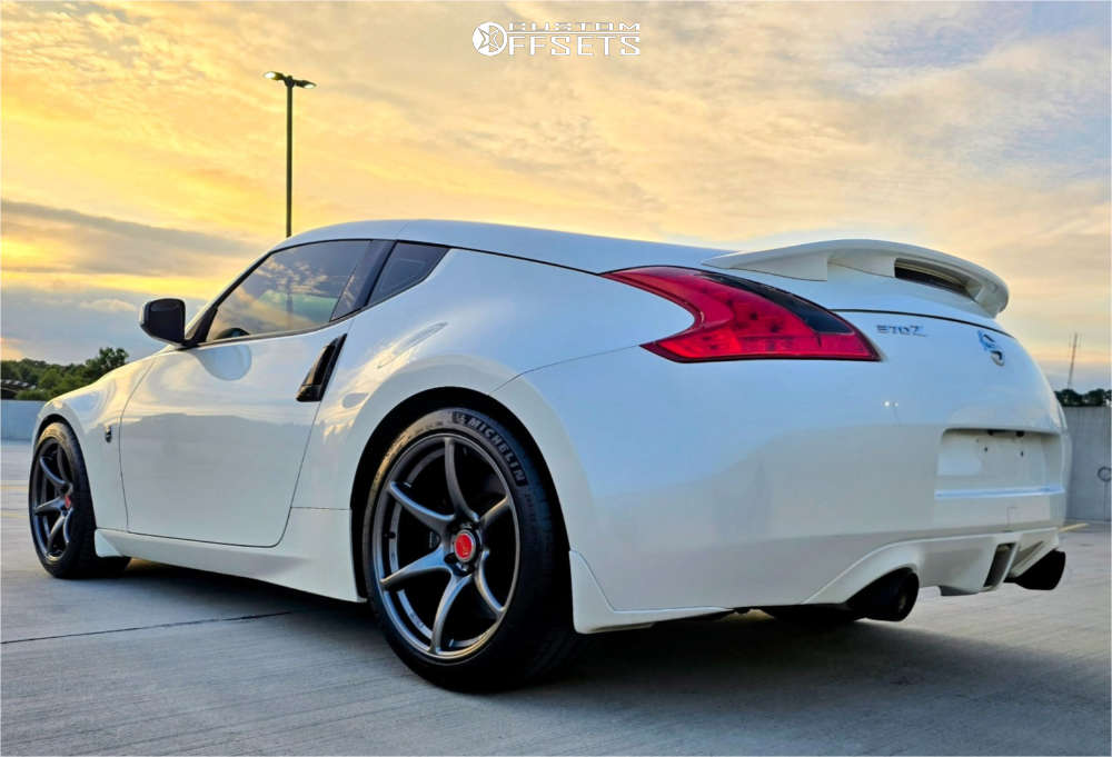 2012 Nissan 370Z with 19x9.5 22 Kansei Tandem and 255/40R19 Michelin ...