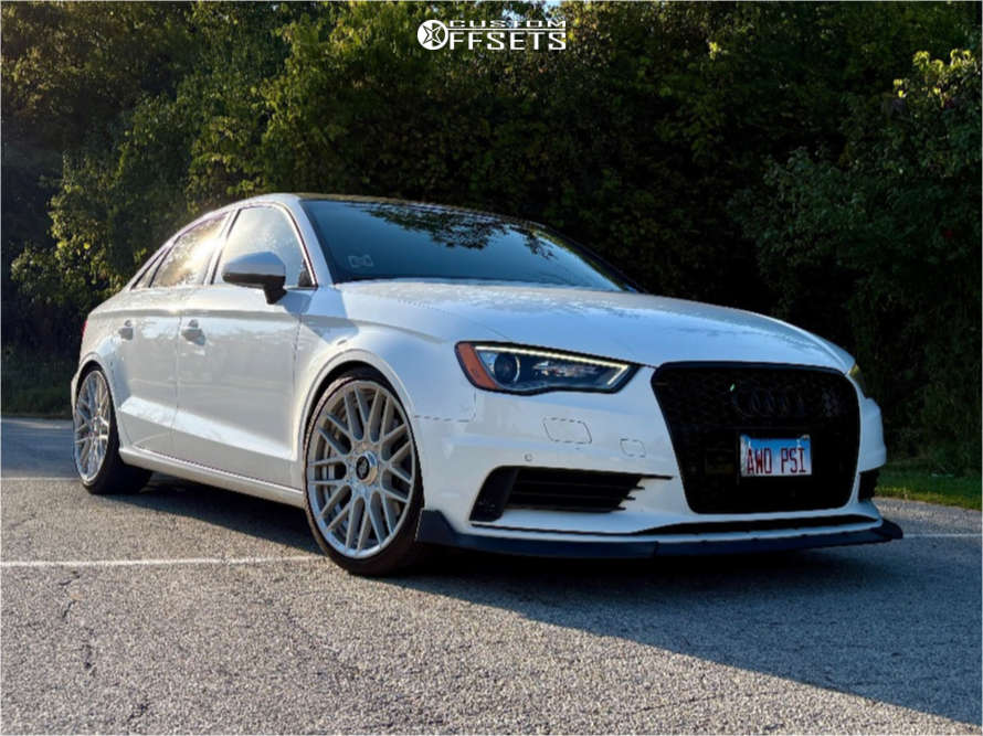 2016 Audi A3 Quattro with 19x8.5 45 Rotiform Rse and 245/35R19 Lexani ...