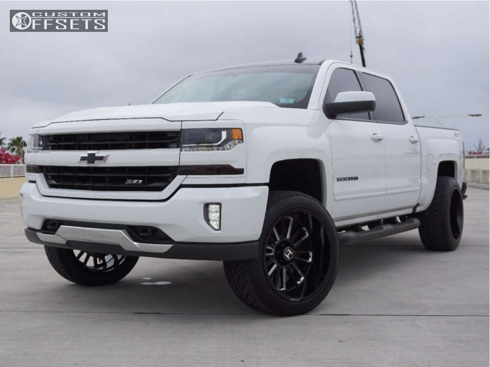 2017 Chevrolet Silverado 1500 with 22x12 -44 Hostile Predator and 305 ...