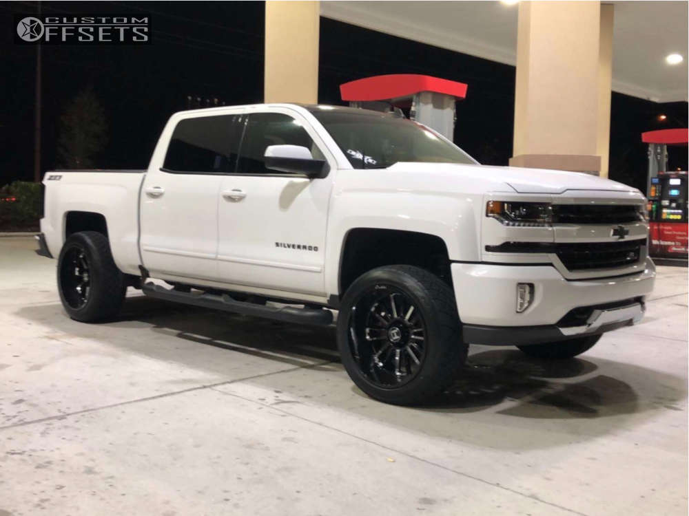 2017 Chevrolet Silverado 1500 with 22x12 -44 Hostile Predator and 305 ...
