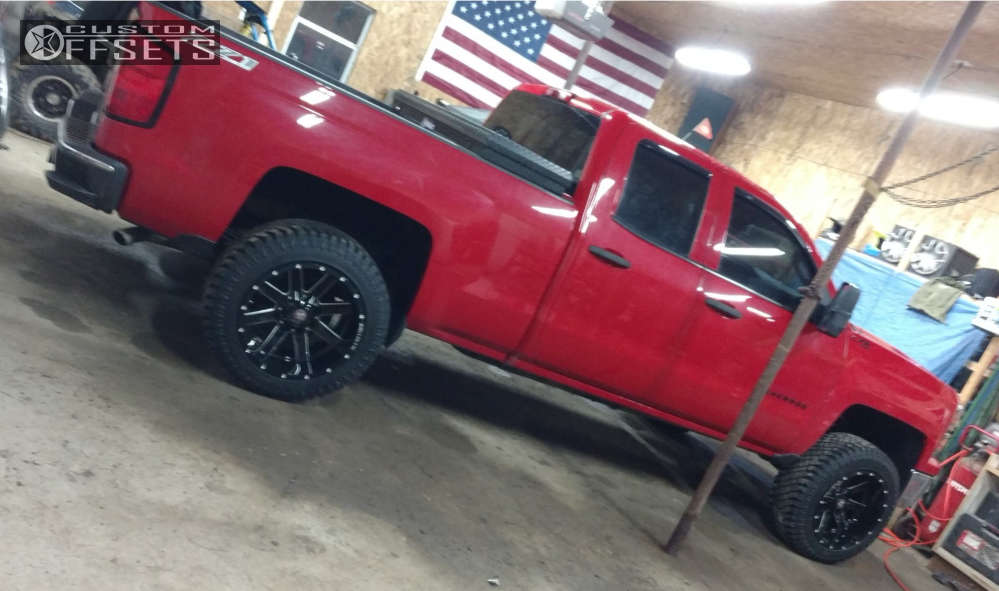 2014 Chevrolet Silverado 1500 with 20x12 -44 Ballistic Rage and 33/12 ...