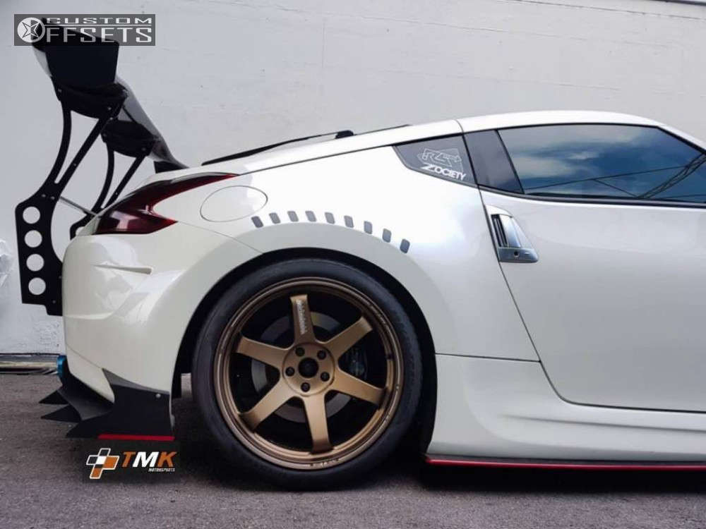 2012 Nissan 370Z with 20x10 30 Volk Te37 Ultra and 255/35R20 Pirelli ...