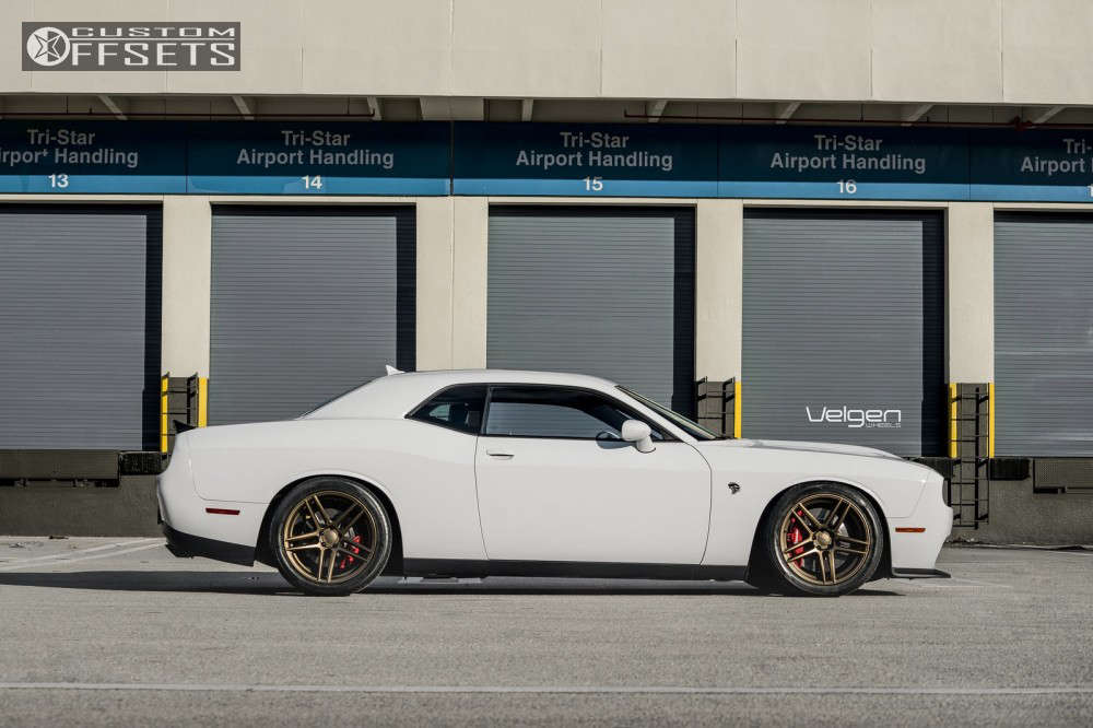 2016 Dodge Challenger with 20x9 20 Velgen Split5 and 275/40R20 Nitto ...