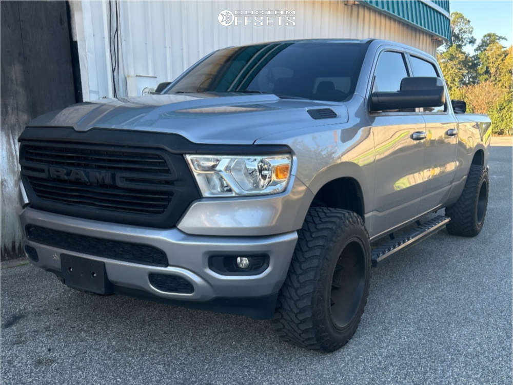 2021 Ram 1500 with 20x10 -25 Vision Bomb and 35/12.5R20 Atturo Trail ...