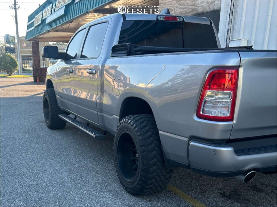 2021 Ram 1500 with 20x10 -25 Vision Bomb and 35/12.5R20 Atturo Trail ...