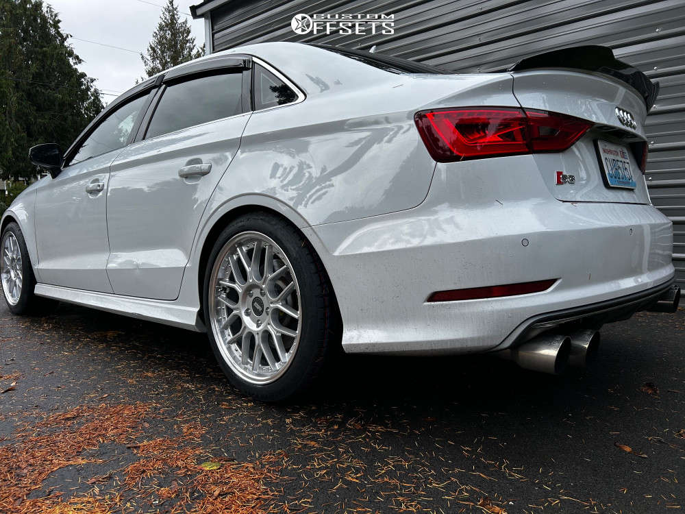 2015 Audi S3 with 18x8.5 30 ESR Cs18 and 235/40R18 Continental ...