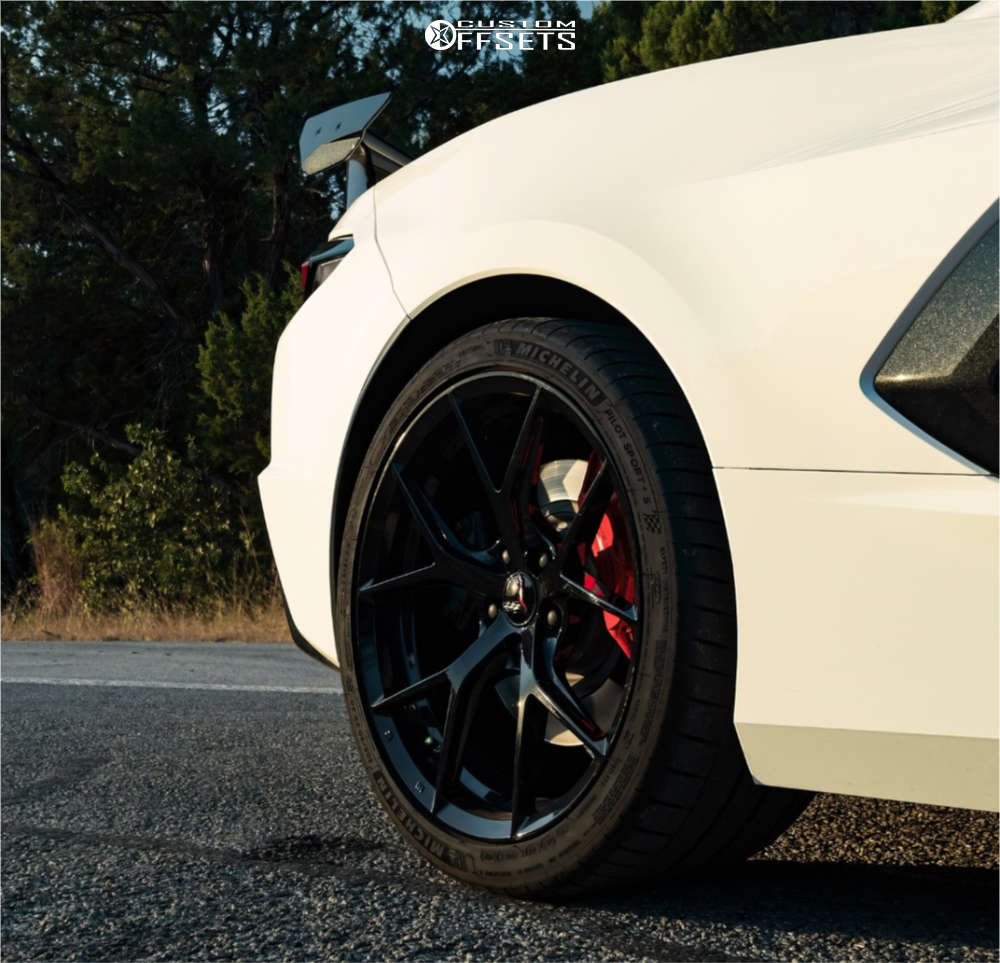 2024 Chevrolet Corvette with 19x8.5 38 MRR Fs06 and 245/35R19 Michelin Pilot Sport 5 and Stock ...