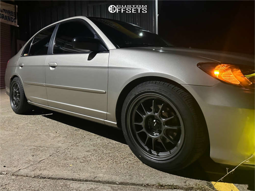 2004 Honda Civic with 16x8 38 Konig Hypergram and 205/50R16 Falken Ziex ...