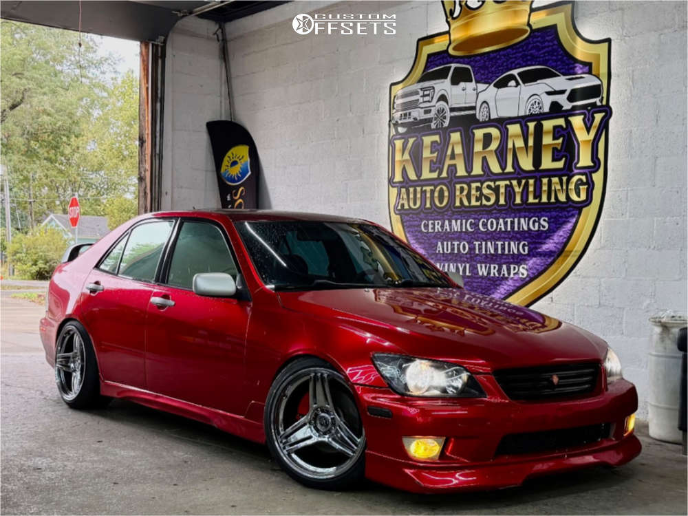 2001 Lexus IS300 with 18x9.5 35 Anovia Treble and 225/40R18 Accelera ...