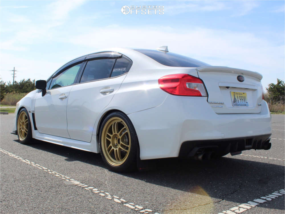 2015 Subaru WRX with 18x8.5 40 Enkei Rpf1 and 245/40R18 Continental ...