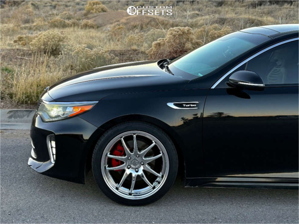 2018 Kia Optima with 19x8.5 35 Aodhan Ds02 and 245/40R19 Toyo Tires Extensa A/S II and Lowering ...