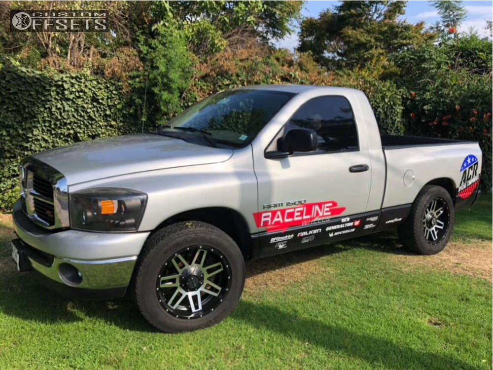 2007 Ram 1500 with 20x9 -12 Raceline Injector and 275/60R20 Goodyear ...