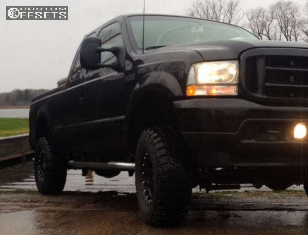 2002 Ford F-250 with 17x9 -24 XD Strike and 275/65R17 Federal Couragia ...