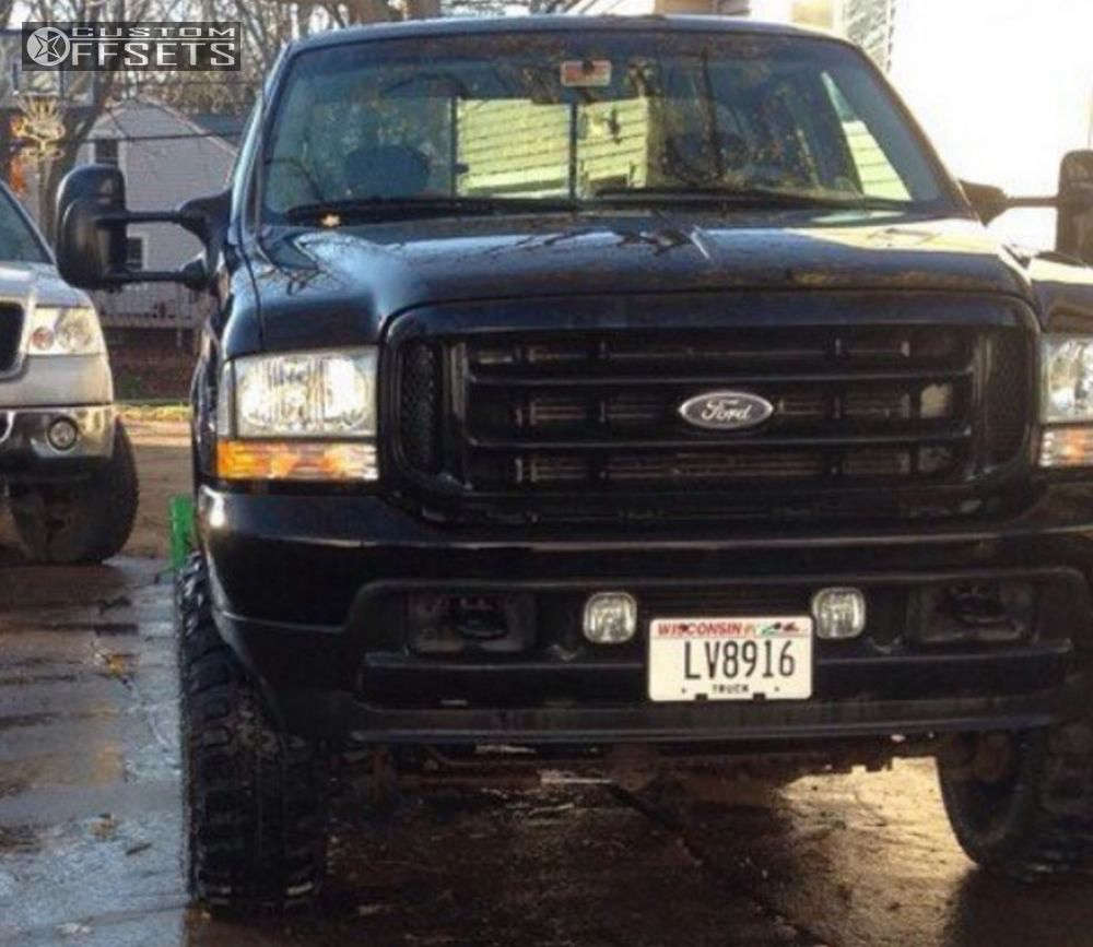 2002 Ford F-250 with 17x9 -24 XD Strike and 275/65R17 Federal Couragia ...