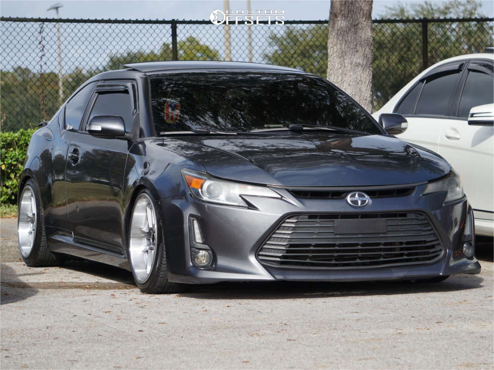 2015 Scion TC with 18x9.5 30 ARC Ar5 and 215/40R18 Cosmo Muchomacho and ...