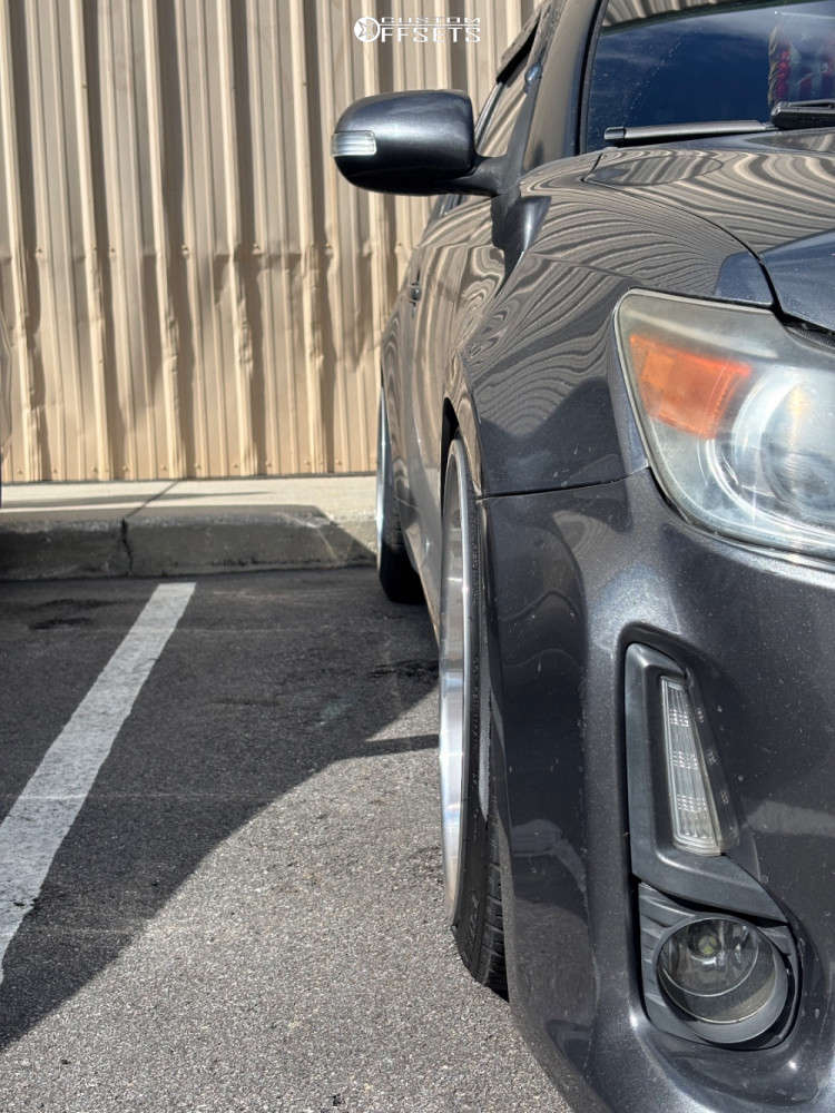 2015 Scion TC with 18x9.5 30 ARC Ar5 and 215/40R18 Cosmo Muchomacho and ...