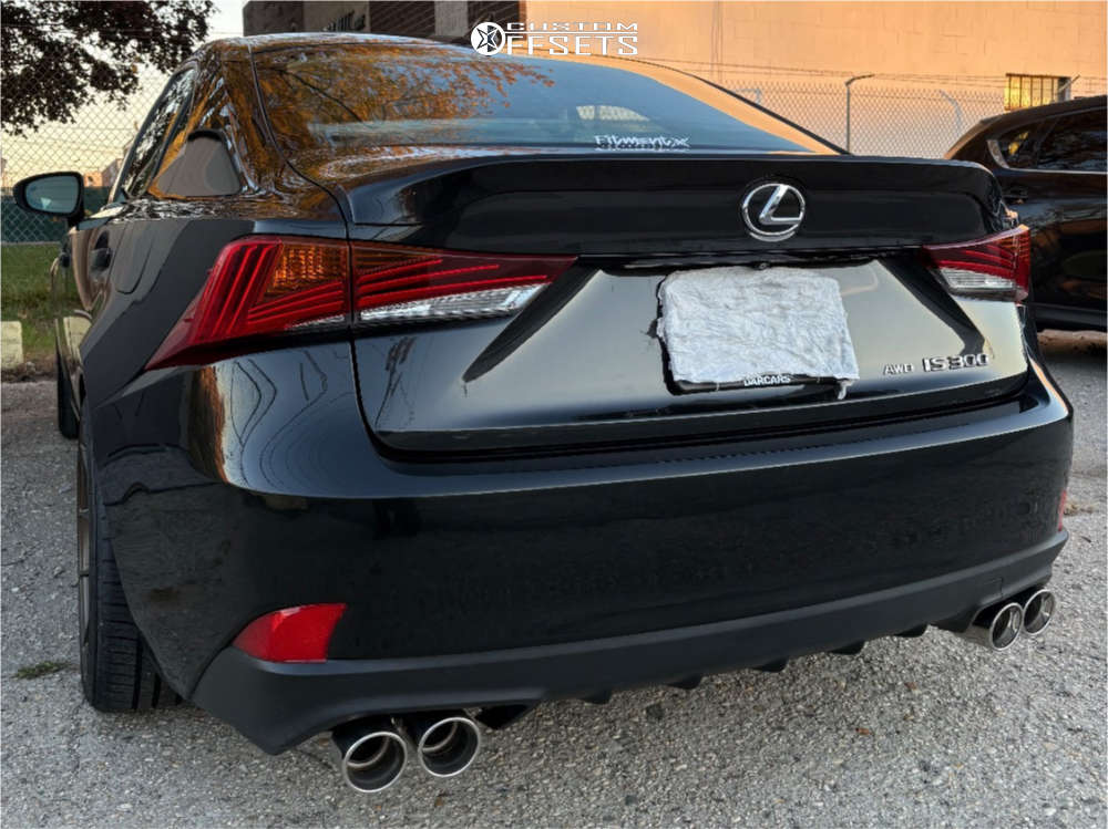 2017 Lexus IS300 with 18x8.5 35 Aodhan Aff7 and 225/40R18 Michelin ...