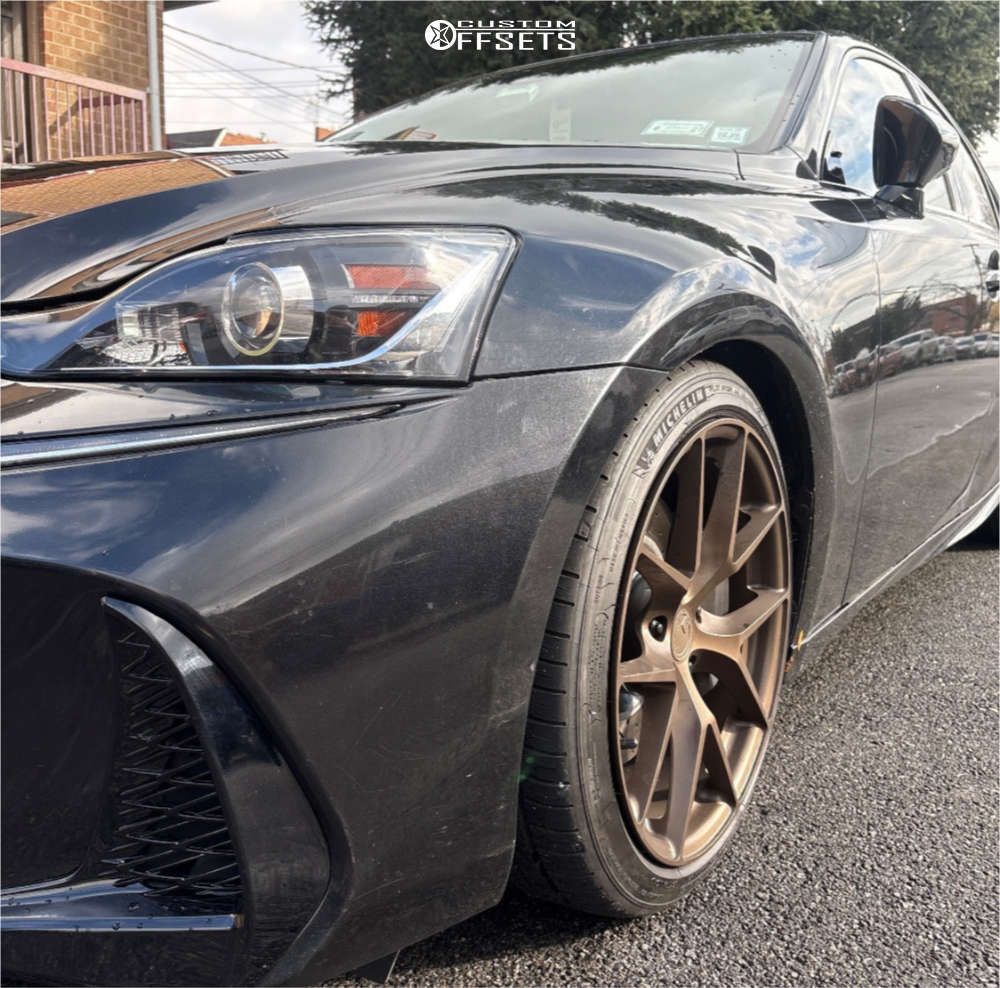 2017 Lexus IS300 with 18x8.5 35 Aodhan Aff7 and 225/40R18 Michelin ...