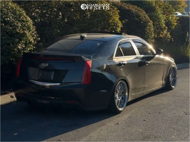 2015 Cadillac ATS with 18x9.5 35 ESR Cs18 and 225/40R18 Cosmo ...