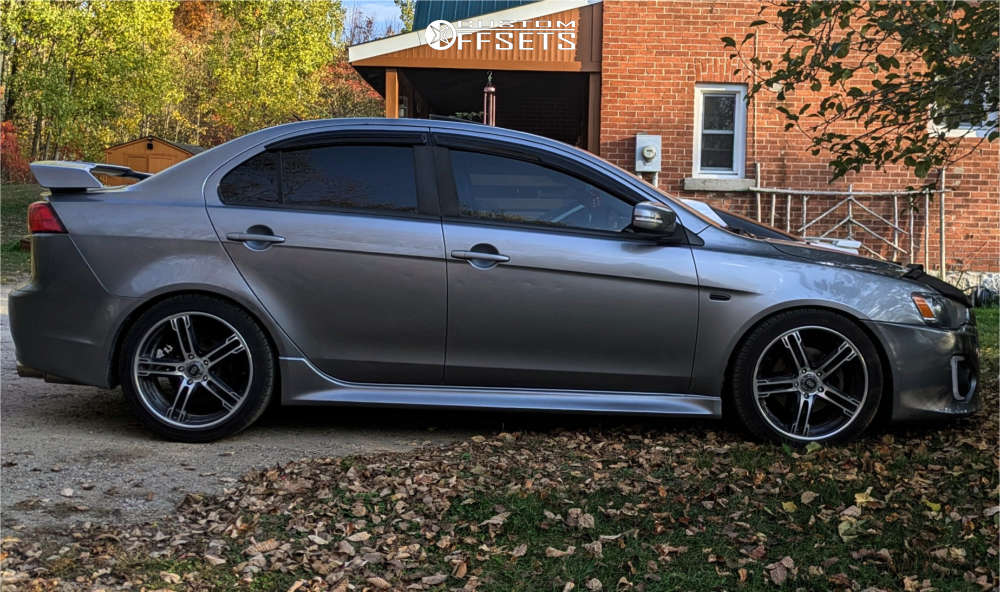 2016 Mitsubishi Lancer with 18x7.5 45 Enkei Fd-05 and 215/45R18 Hifly ...