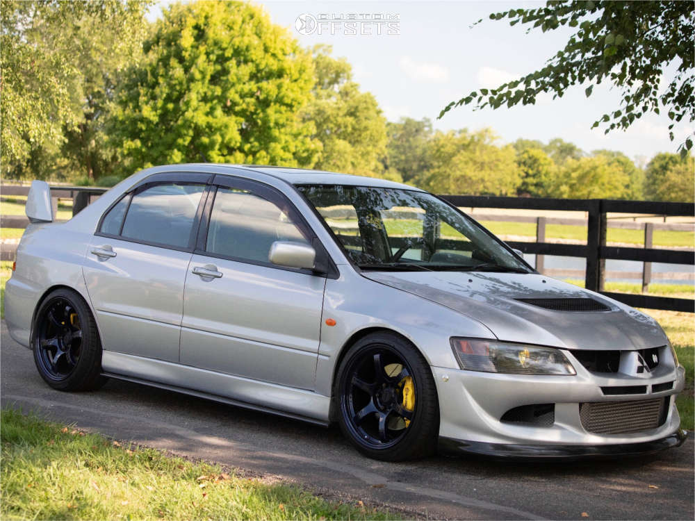 2003 Mitsubishi Lancer with 18x9.5 22 Gram Lights 57dr and 255/35R18 ...