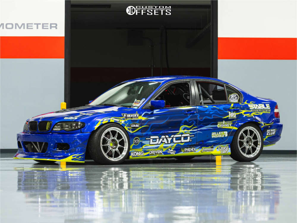 2002 BMW 325i with 18x8.5 35 Konig Countergram and 235/40R18 Falken ...