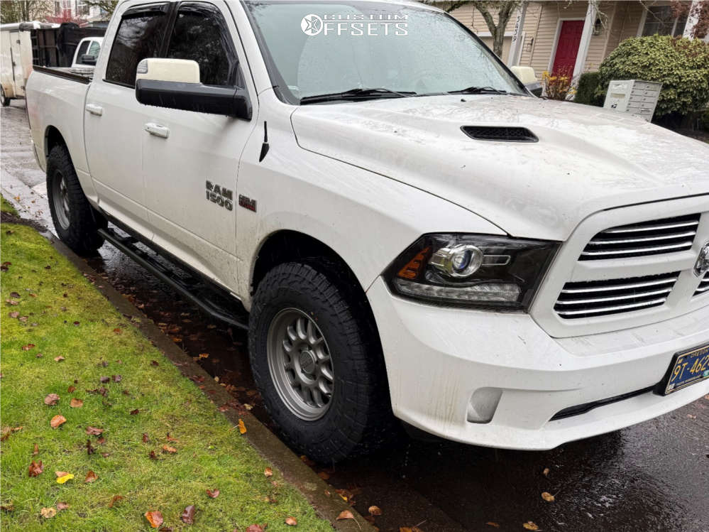 2017 Ram 1500 with 18x9 18 Raceline Rogue and 285/75R18 Falken Wildpeak ...