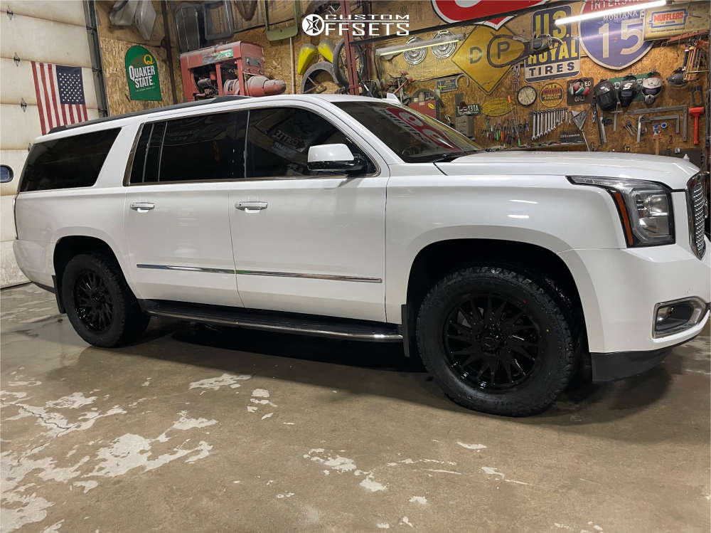 2017 GMC Yukon XL with 20x9 18 TIS 547b and 33/12.5R20 Milestar ...