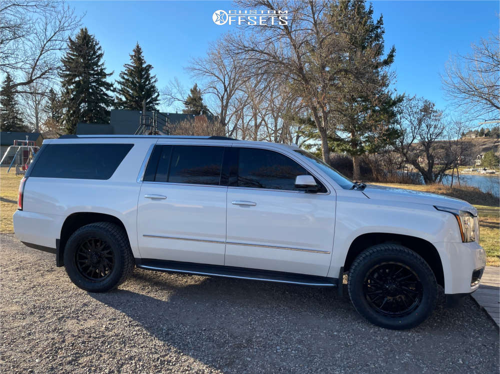 2017 GMC Yukon XL with 20x9 18 TIS 547b and 33/12.5R20 Milestar ...