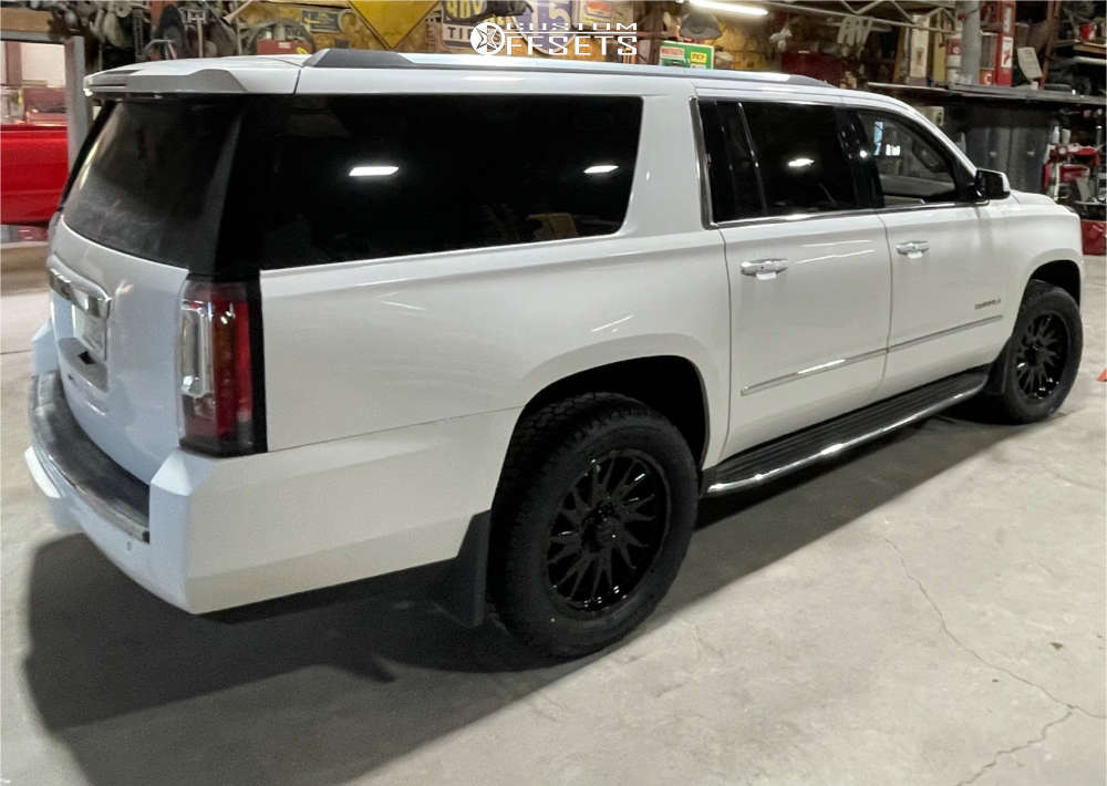 2017 GMC Yukon XL with 20x9 18 TIS 547b and 33/12.5R20 Milestar ...