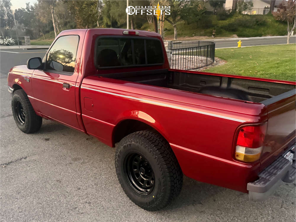 1997 Ford Ranger with 15x8 -19 Rough Country Steel Wheel and 30/9.5R15 ...