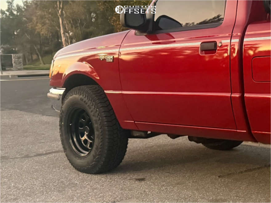 1997 Ford Ranger with 15x8 -19 Rough Country Steel Wheel and 30/9.5R15 ...