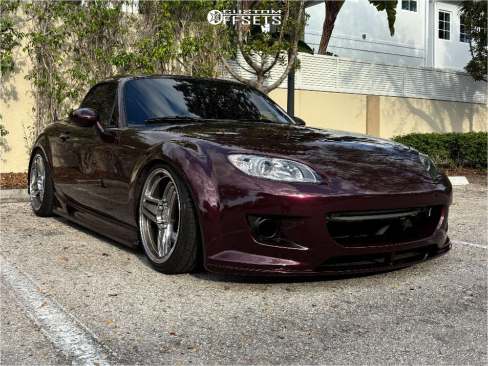 2012 Mazda MX-5 Miata with 17x8 35 Anovia Treble and 205/40R17 Lexani ...