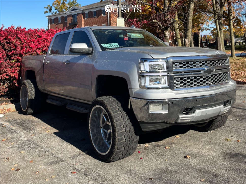 2014 Chevrolet Silverado 1500 with 24x14 -90 American Force Cortex Cc and 35/14.5R24 Versatyre ...