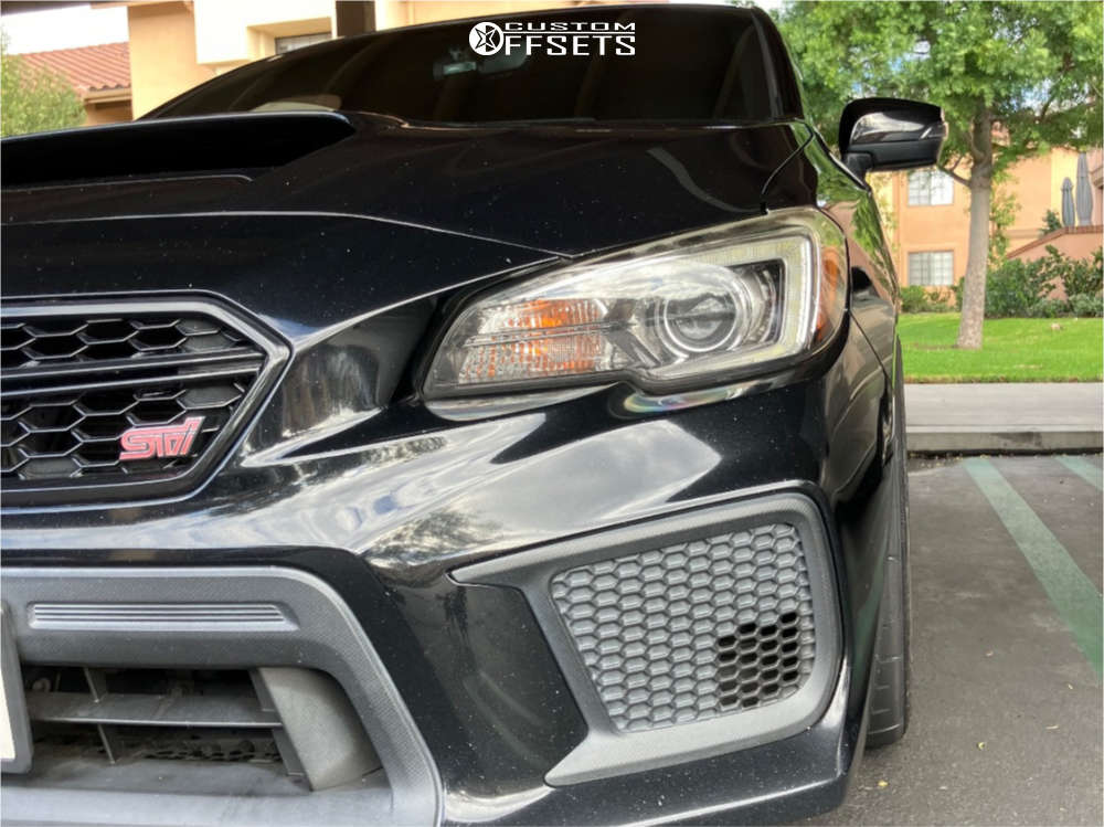 2018 Subaru WRX STI with 18x9.5 38 Volk Te37 Saga and 245/40R18 Falken ...