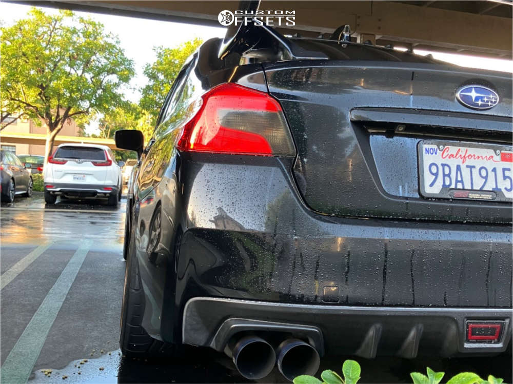 2018 Subaru WRX STI with 18x9.5 38 Volk Te37 Saga and 245/40R18 Falken ...