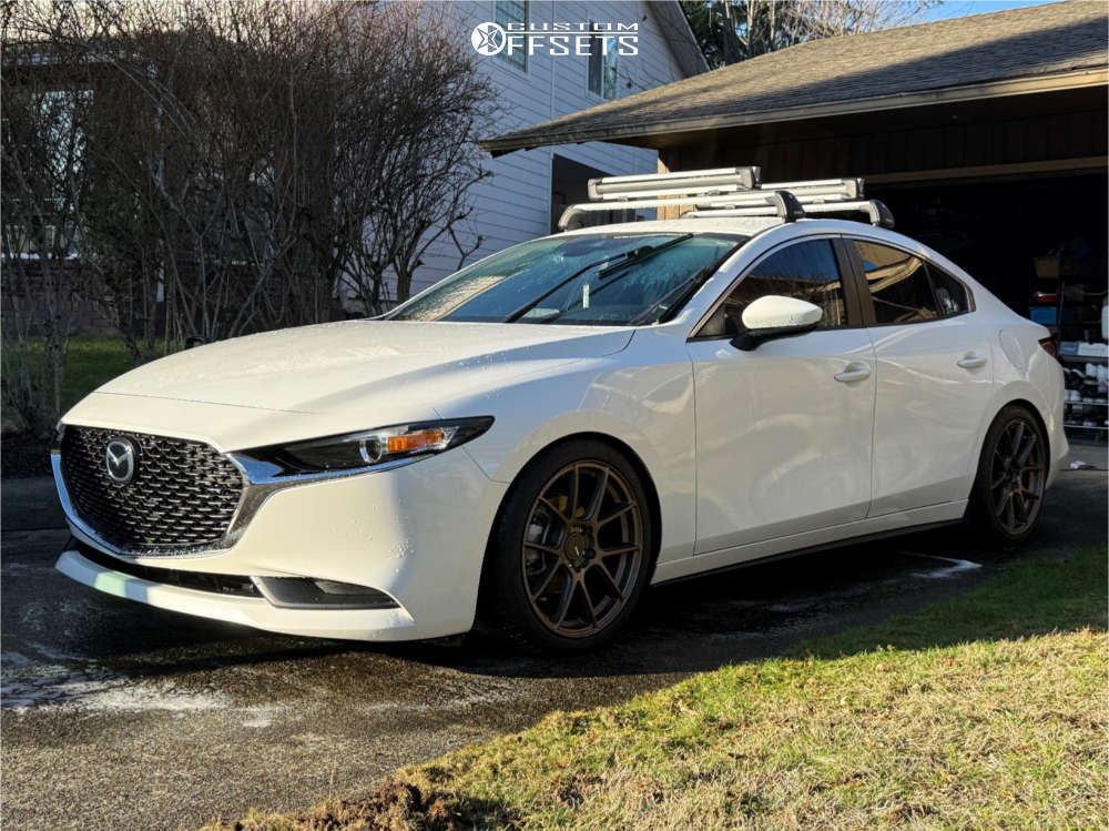 2020 Mazda 3 with 18x8.5 38 Enkei Tsv and 235/40R18 Continental ...