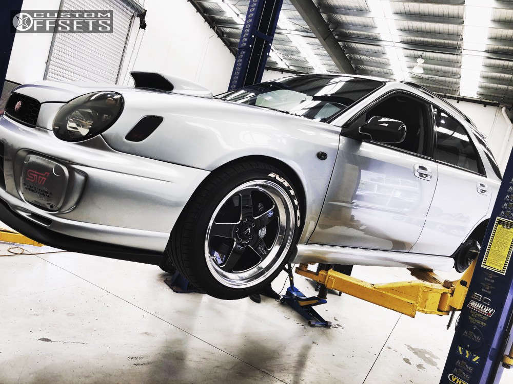 2002 Subaru WRX with 18x9 25 Cosmis Racing Xt-005r and 245/35R18 Nitto ...