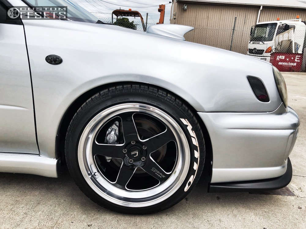 2002 Subaru WRX with 18x9 25 Cosmis Racing Xt-005r and 245/35R18 Nitto ...