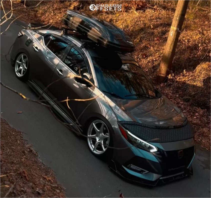 2020 Nissan Sentra with 18x8.5 35 Kansei Tandem and 215/40R18 Lexani ...