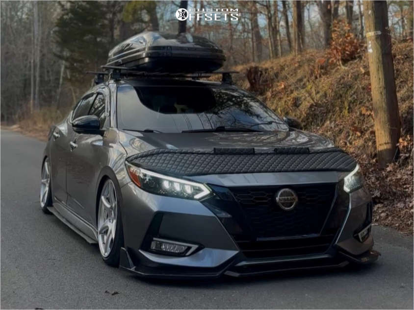 2020 Nissan Sentra with 18x8.5 35 Kansei Tandem and 215/40R18 Lexani ...