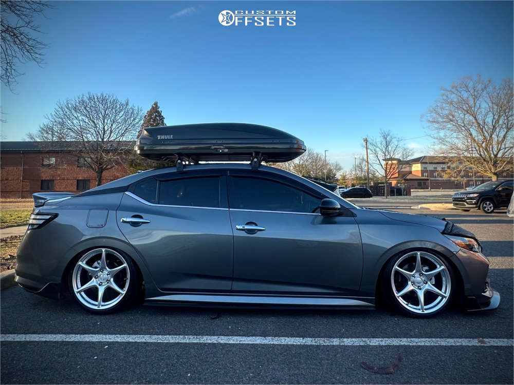 2020 Nissan Sentra with 18x8.5 35 Kansei Tandem and 215/40R18 Lexani ...