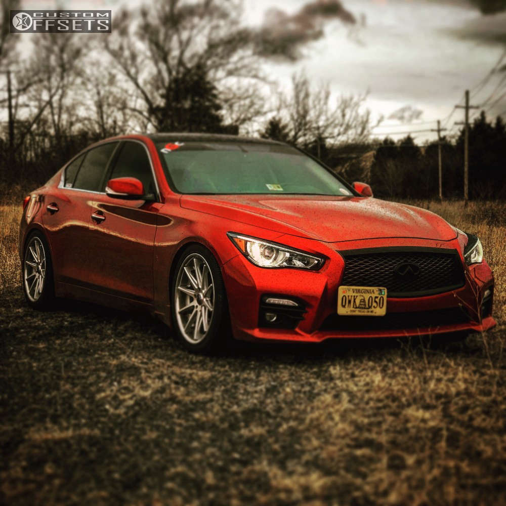 2016 INFINITI Q50 with 19x9.5 35 Rohana Rc10 and 245/40R19 Bridgestone ...