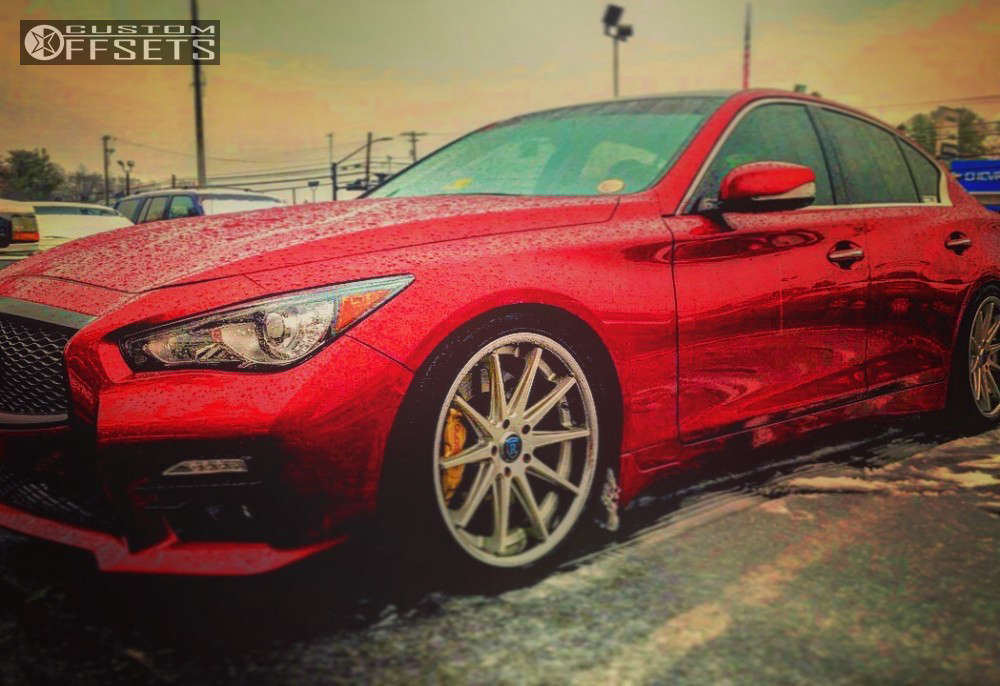 2016 INFINITI Q50 with 19x9.5 35 Rohana Rc10 and 245/40R19 Bridgestone ...