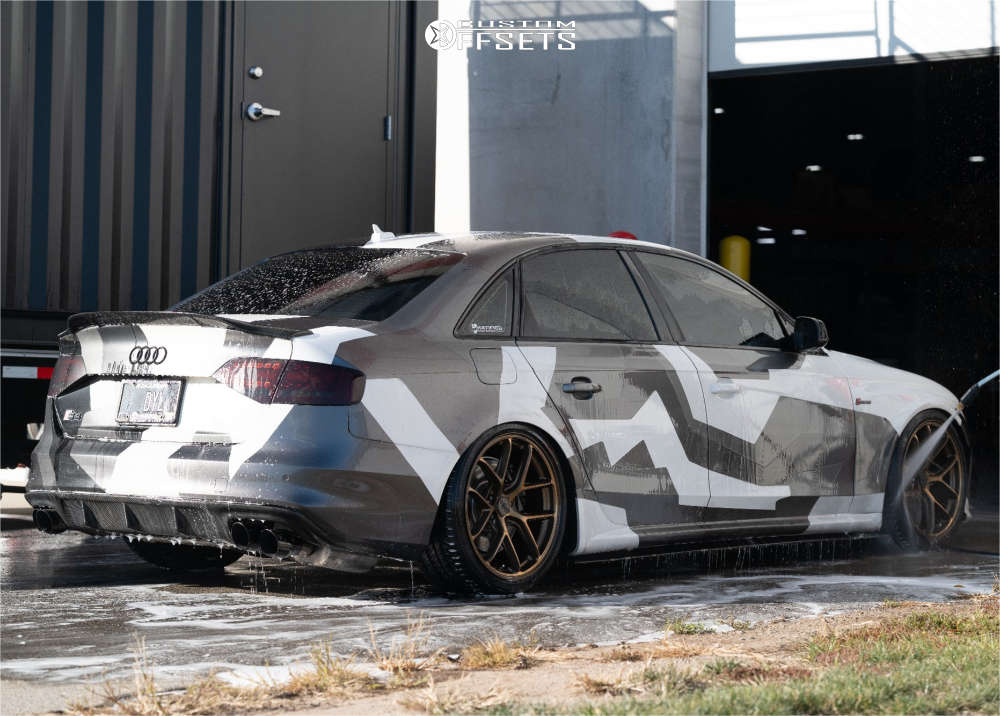 2012 Audi S4 with 19x9.5 35 Anovia An-12 and 255/35R19 Michelin Pilot ...